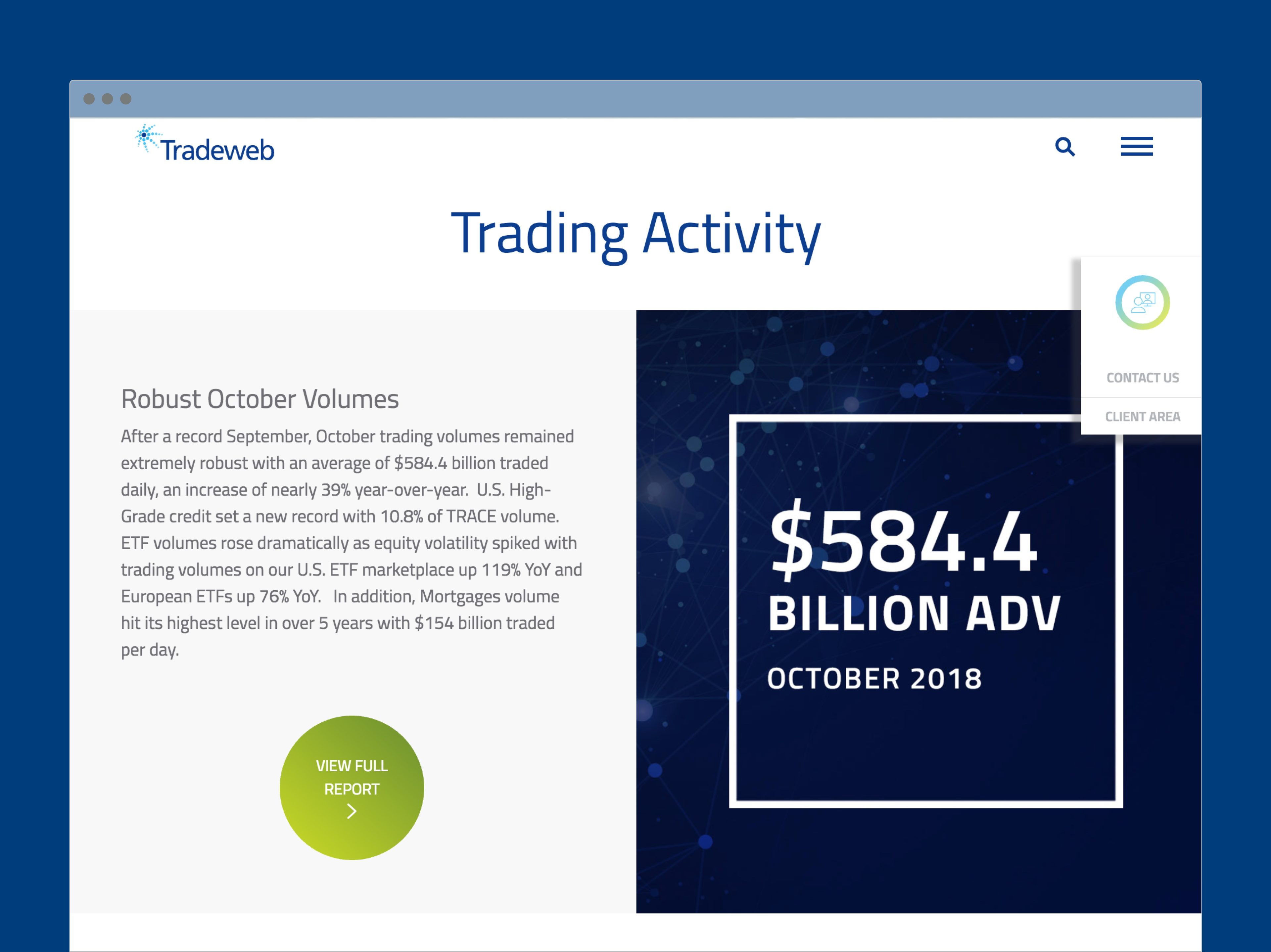 TradeWeb: Corporate Website | Ideas On Purpose